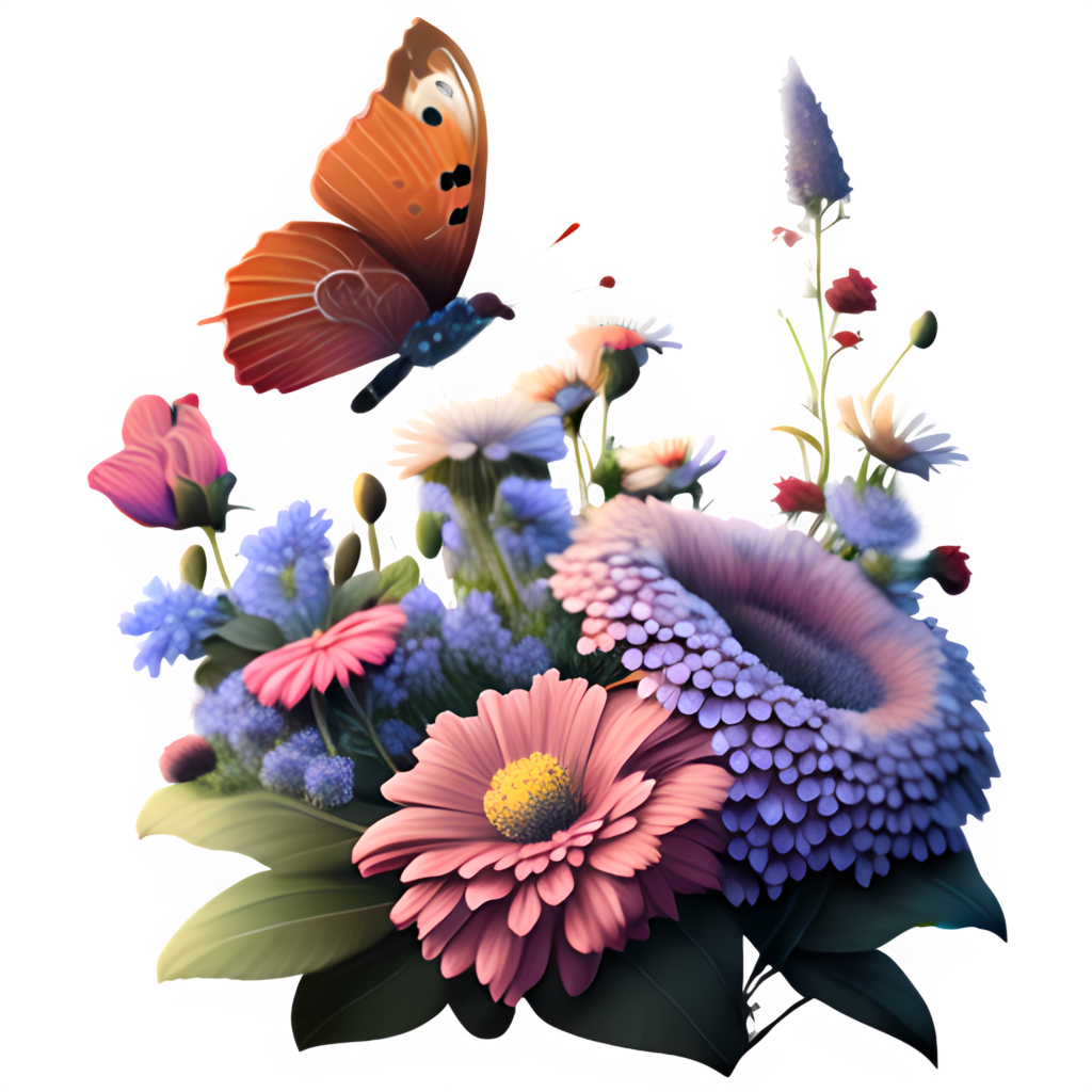 Freebie Graphics - Butterfly & Flower Clip Art - ie Zombie Graphics